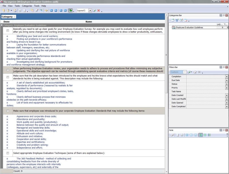 Employee Evaluation Checklist To Do List Organizer Checklist PIM 